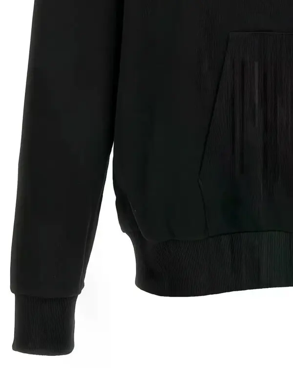 Balmain Long-sleeve Hoodie With Logo Detail - Black