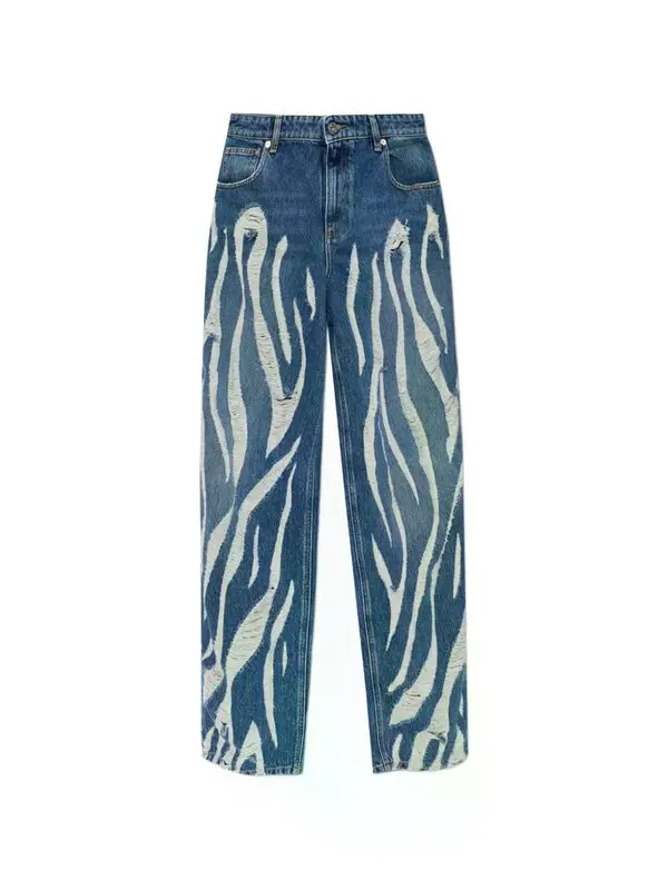 Blumarine Distressed-effect Printed Jeans
