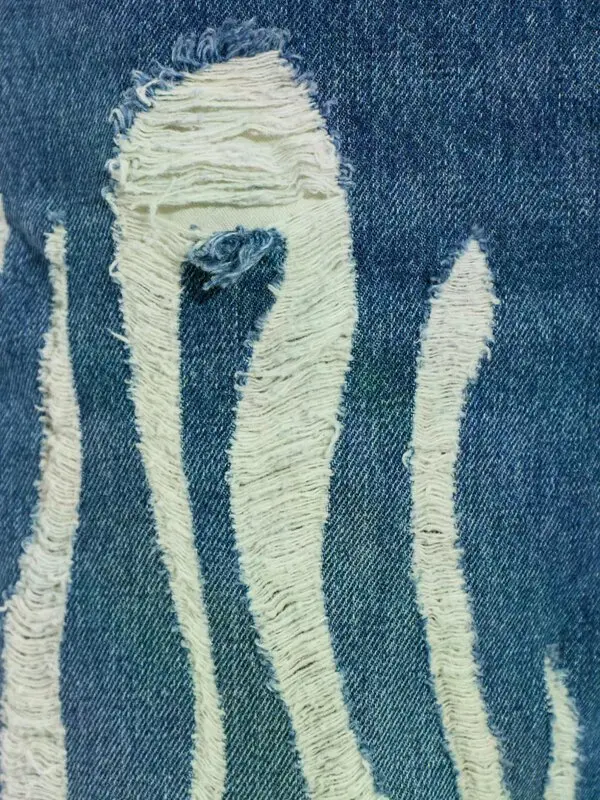 Blumarine Distressed-effect Printed Jeans