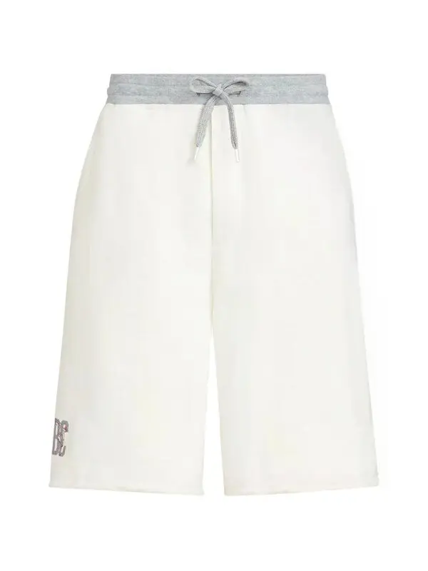 Brunello Cucinelli Drawstring Logo Track Shorts - Neutrals