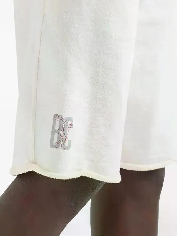 Brunello Cucinelli Cotton And Linen Mélange French Terry Bermuda Shorts With Logo