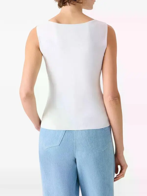 Akris Scoop Neck Tank - White