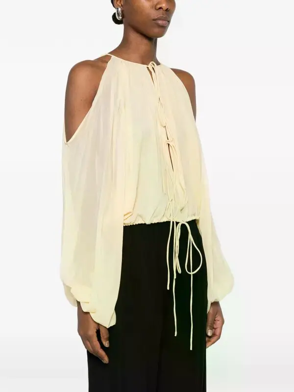Andamane Cold-shoulder Drawstring Top