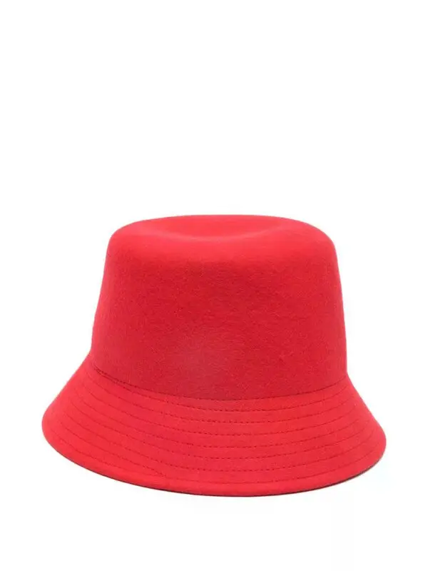 Borsalino Logo-plaque Bucket Hat - Red