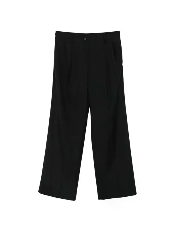 N°21 Woven Wide Leg Trousers - Black