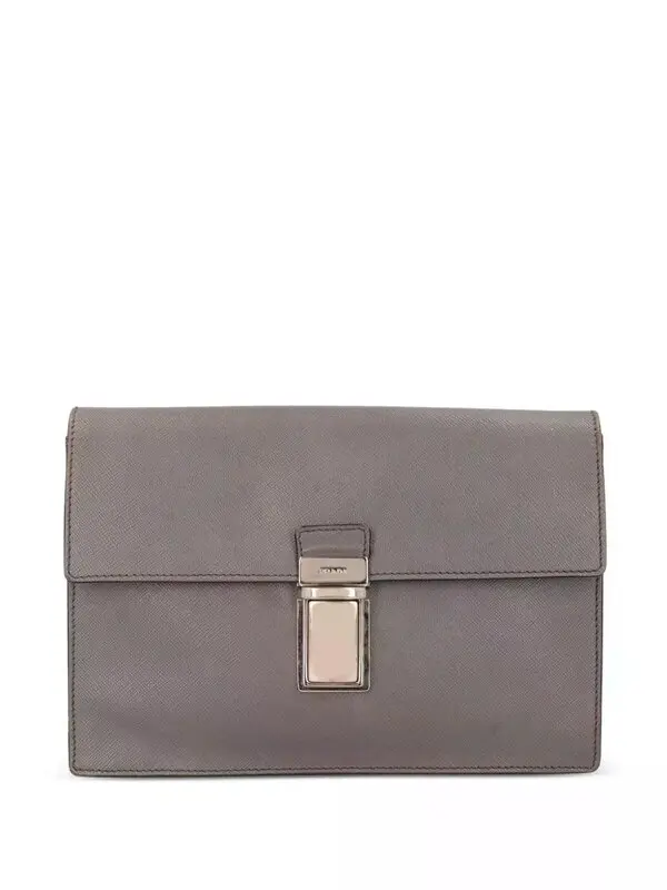 Prada Leather Handbag - Grey
