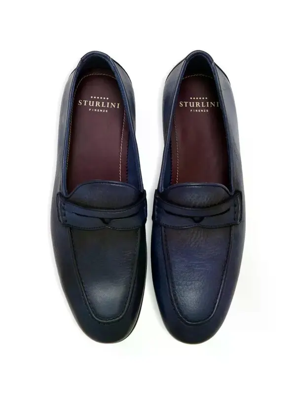 STURLINI FIRENZE Savio Leather Loafers - Blue
