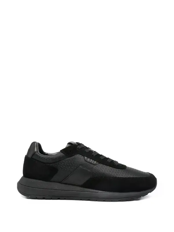 BOSS Panelled Lace-up Trainers - Black