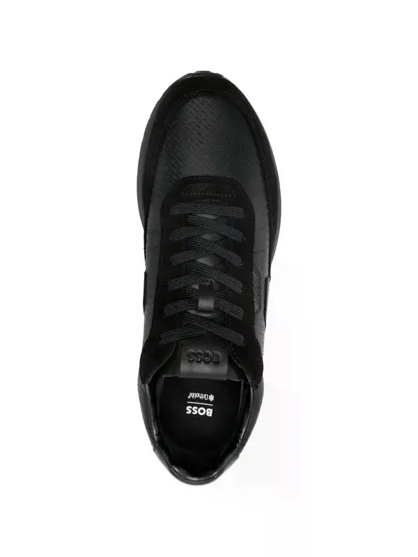BOSS Panelled Lace-up Trainers - Black