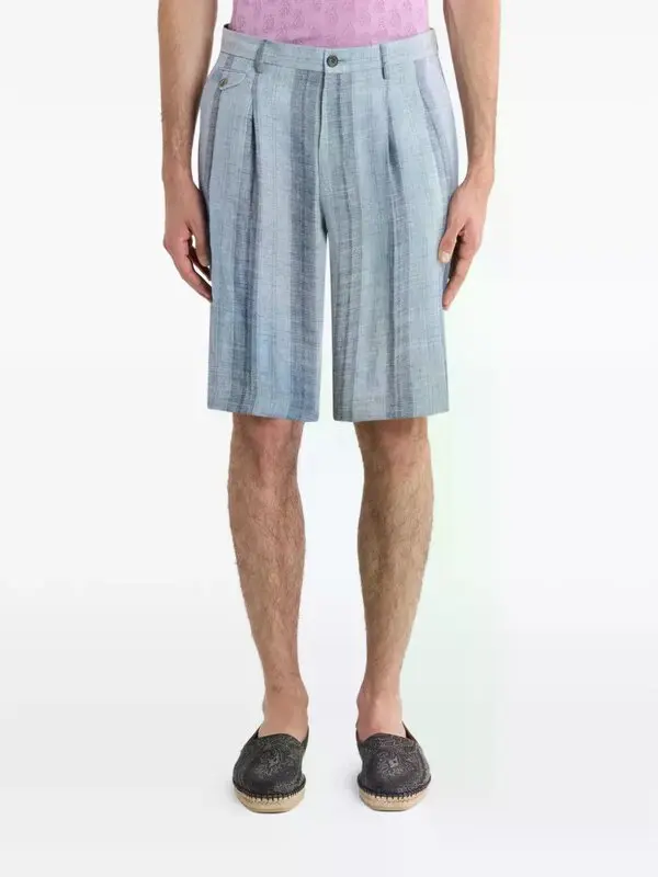 Etro Linen Striped Shorts