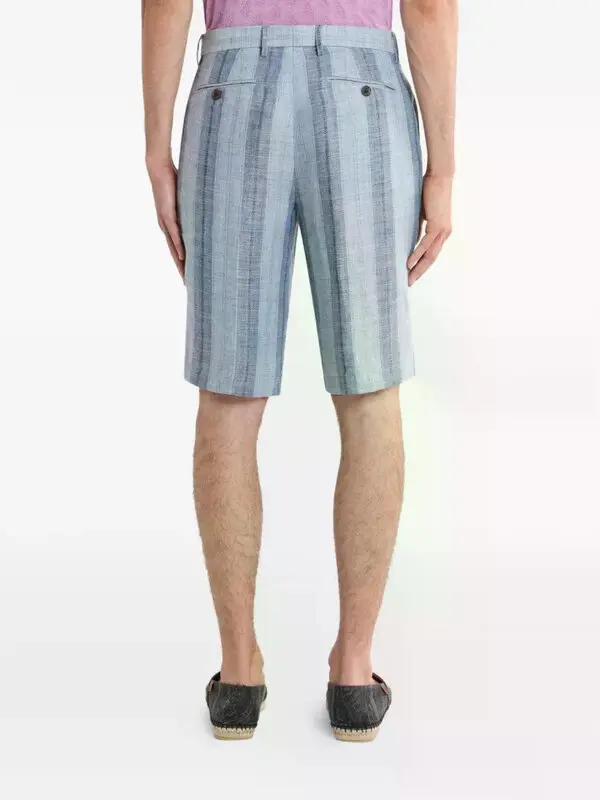 Etro Linen Striped Shorts