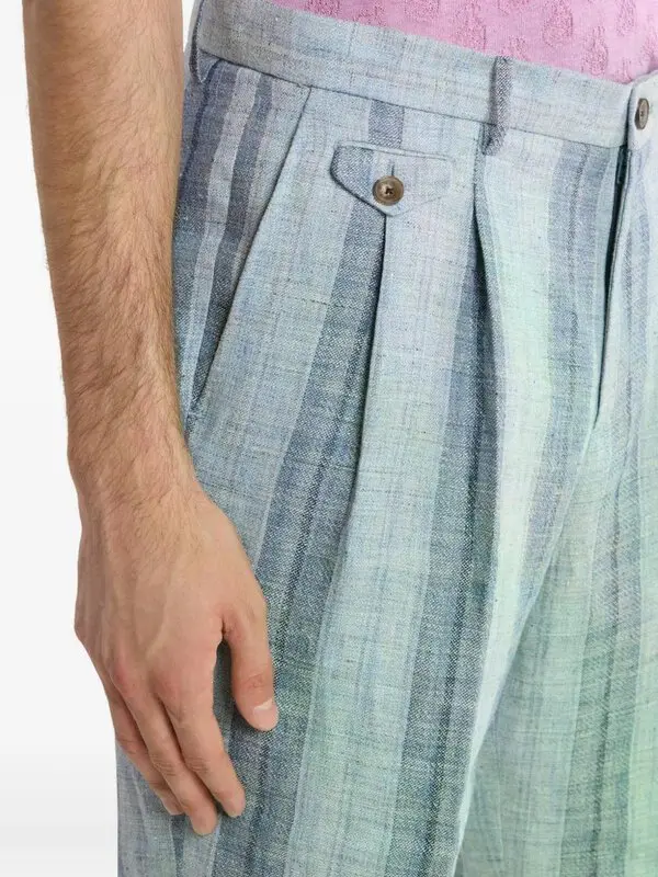 Etro Linen Striped Shorts