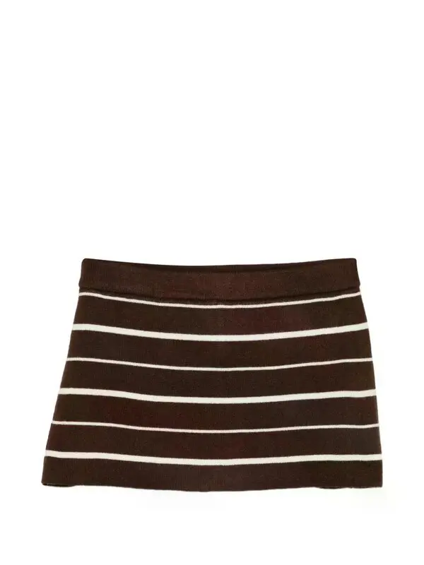 Frankies Bikinis Striped Mini Skirt