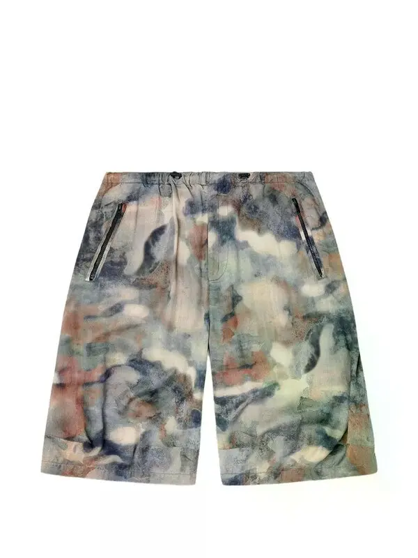 DIESEL® Camouflage Print Bermuda Shorts