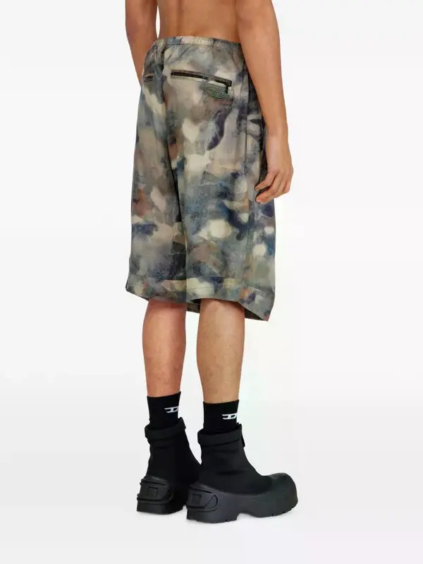 DIESEL® Camouflage Print Bermuda Shorts