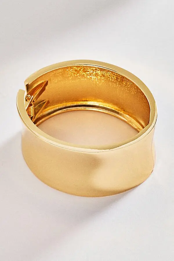 Anthropologie Mod Metal Bangle Bracelet - Gold