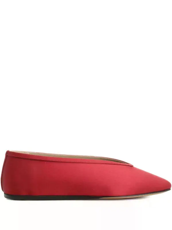 Le Monde Beryl Luna Satin Ballet Flats - Red
