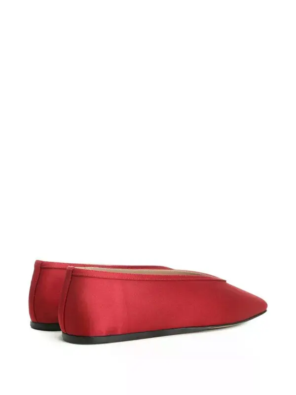 Le Monde Beryl Luna Satin Ballet Flats - Red