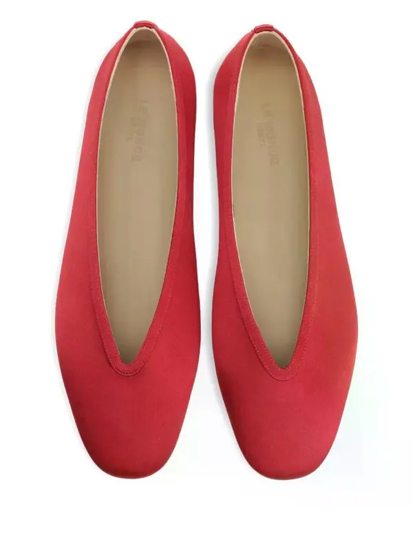 Le Monde Beryl Luna Satin Ballet Flats - Red
