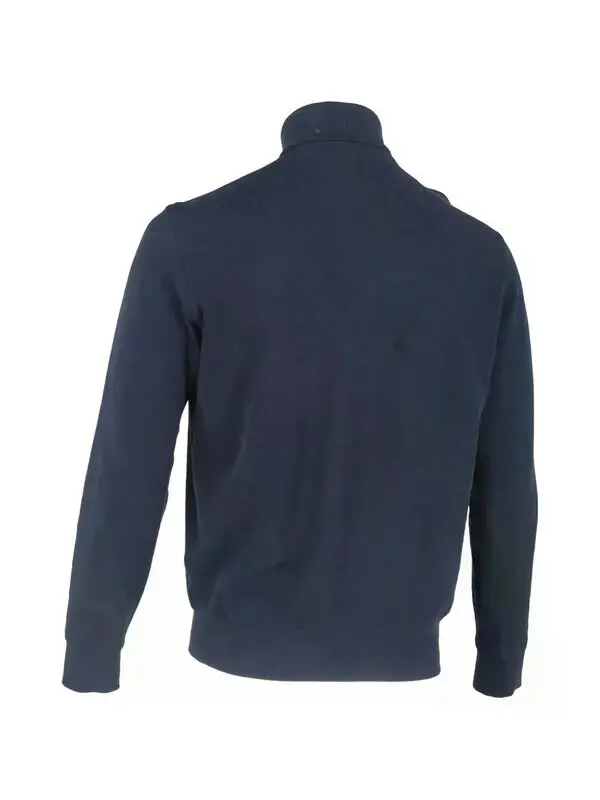 Ralph Lauren Vintage Logo Embroidered Half-zipped Sweater - Blue