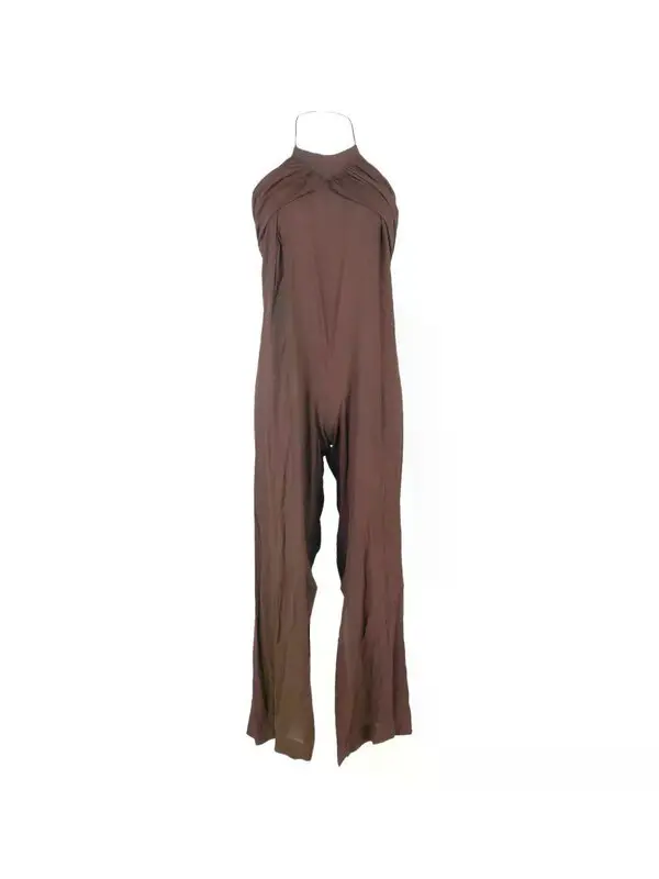 Jacquemus Halterneck Pleated Jumpsuit - Brown