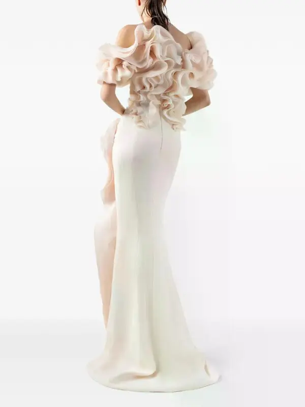 GABY CHARBACHY Gown With Ruffled Detailing