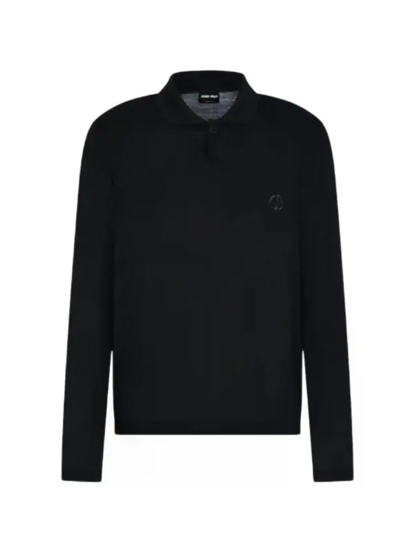 Giorgio Armani Logo Polo Shirt - Black