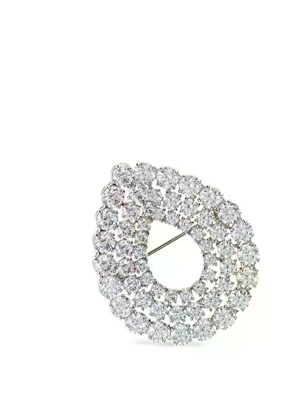 SWAROVSKI Matrix Embellished Brooch - Silver