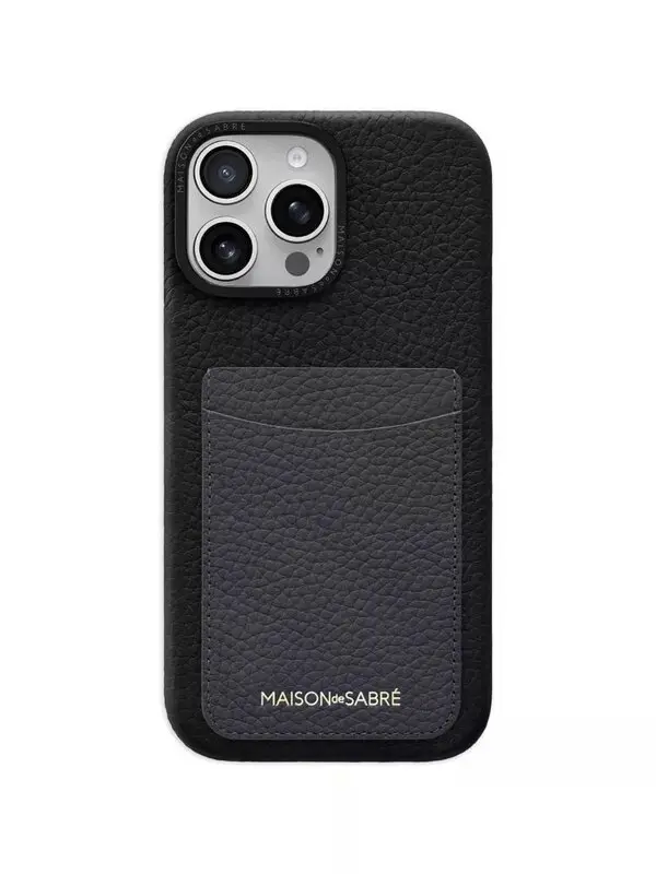 MAISON DE SABRE Card Leather Phone Case - Black