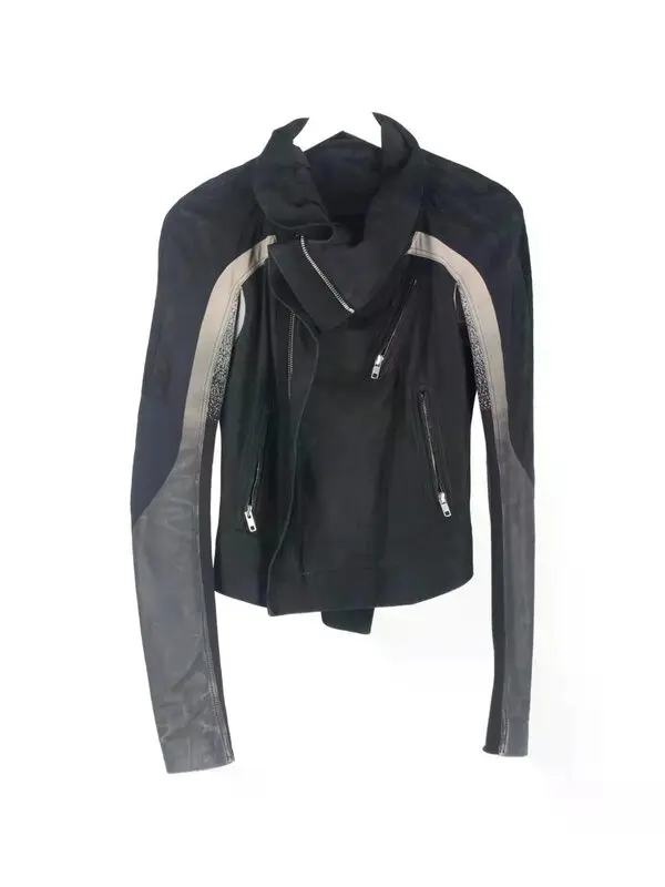 Rick Owens Eliel Cropped Leather Biker Jacket