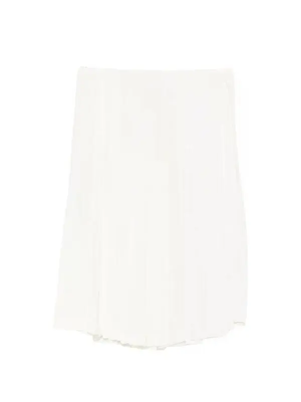 N°21 Elasticated-waistband Pleated Skirt - White