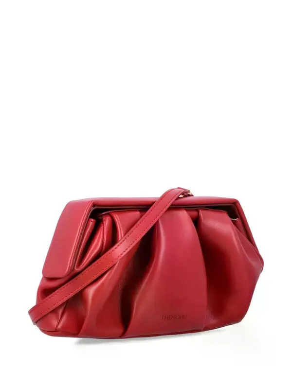 THEMOIRE Athena Ruched Clutch - Red