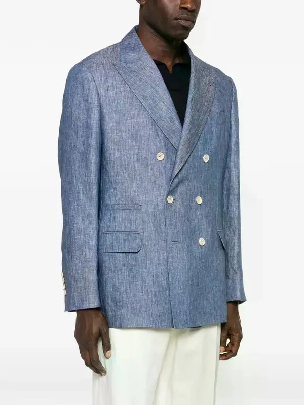 Brunello Cucinelli Double-breasted Linen Jacket