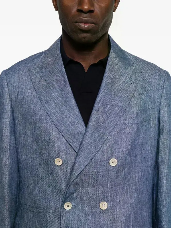 Brunello Cucinelli Double-breasted Linen Jacket