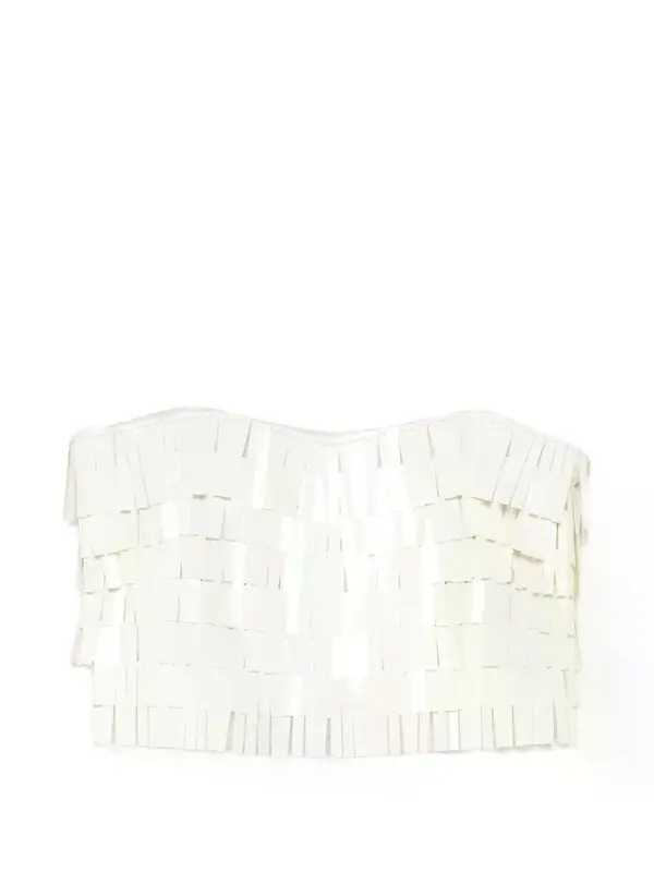 CIRCUS HOTEL Fringed Strappy Top