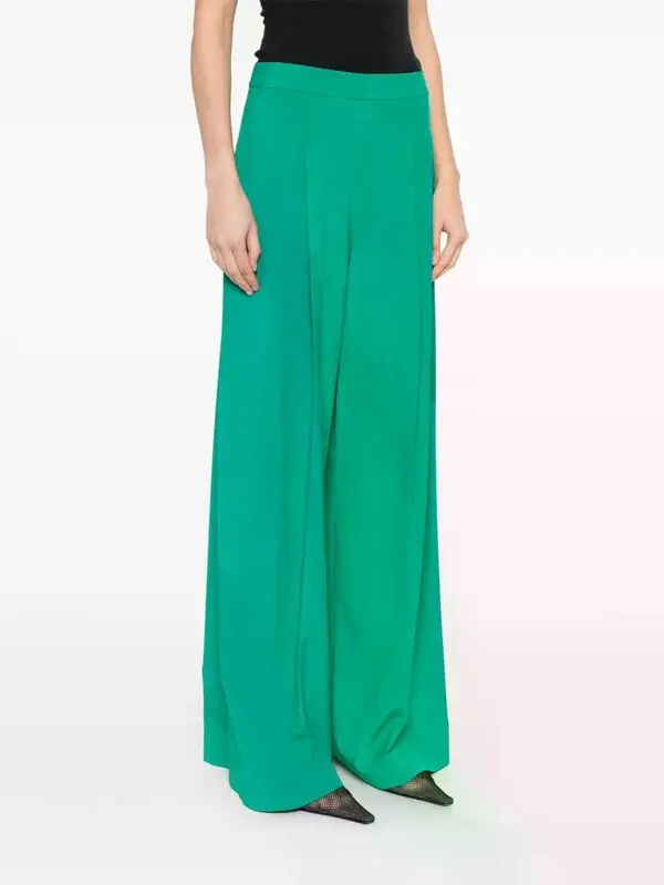 SIMONA CORSELLINI Pleated Wide Leg Trousers - Green