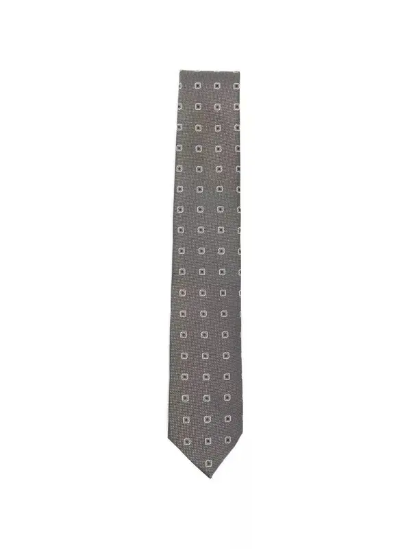 BOSS Patterned Neck Tie - Grey