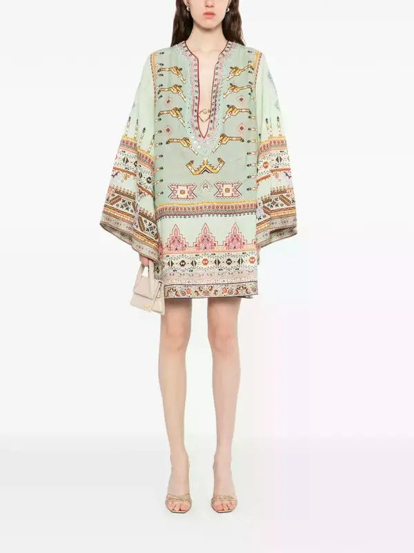 Camilla Legend Has It Deep V-neck Kaftan