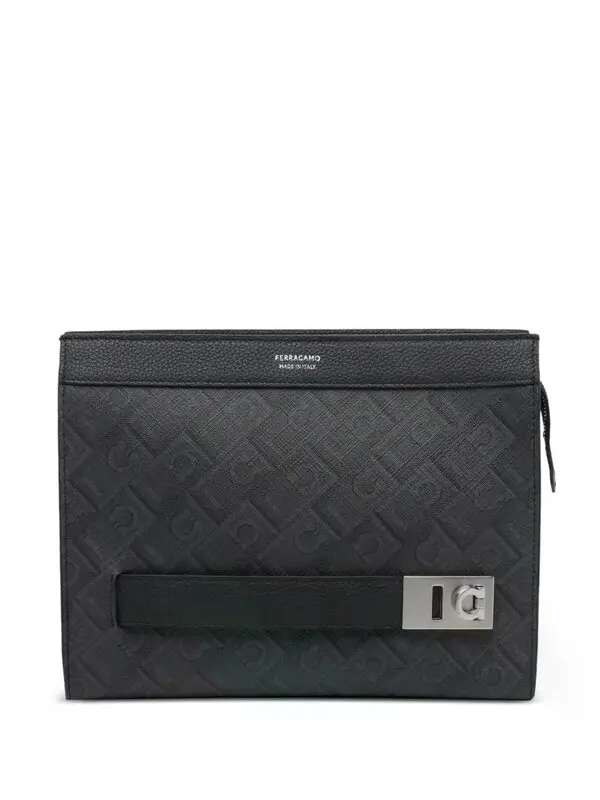 FERRAGAMO Logo-detail Messenger Bag - Black