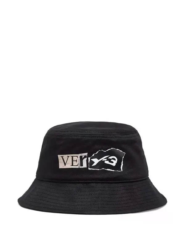 Y3 Graphic Bucket Hat - Black