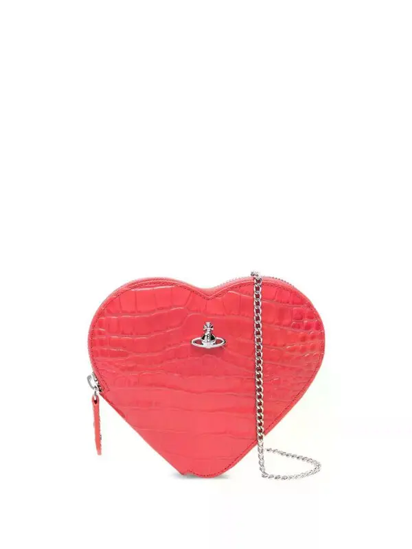 VIVIENNE WESTWOOD Heart-shape Croc-effect Crossbody Bag