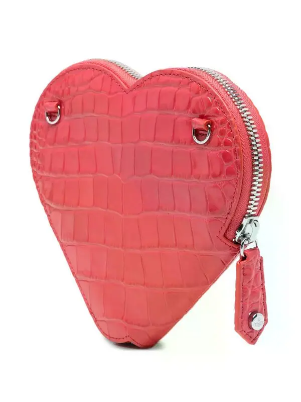 VIVIENNE WESTWOOD Heart-shape Croc-effect Crossbody Bag