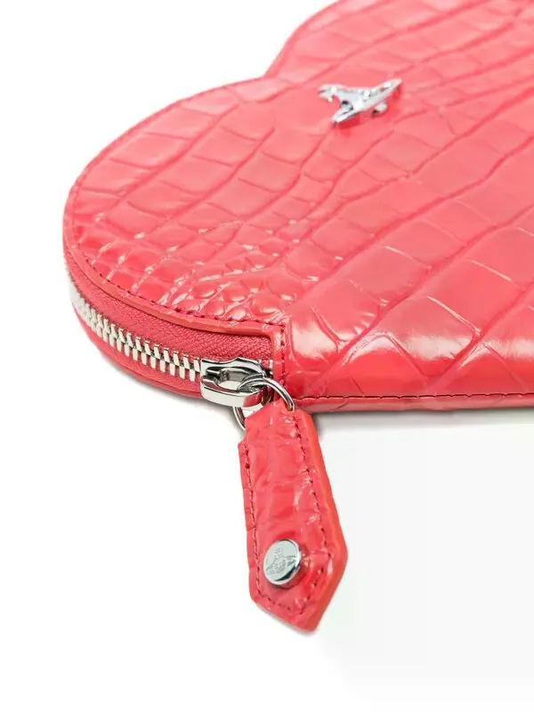 VIVIENNE WESTWOOD Heart-shape Croc-effect Crossbody Bag