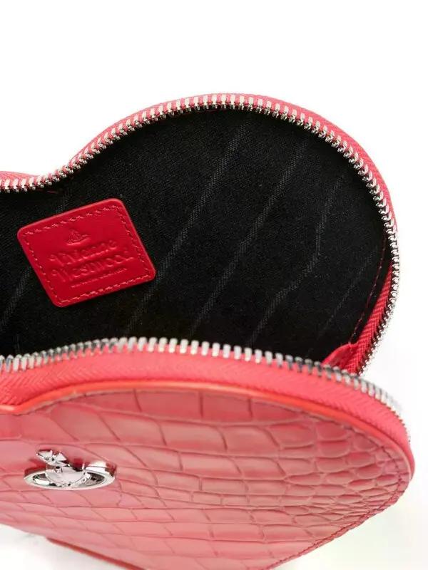 VIVIENNE WESTWOOD Heart-shape Croc-effect Crossbody Bag