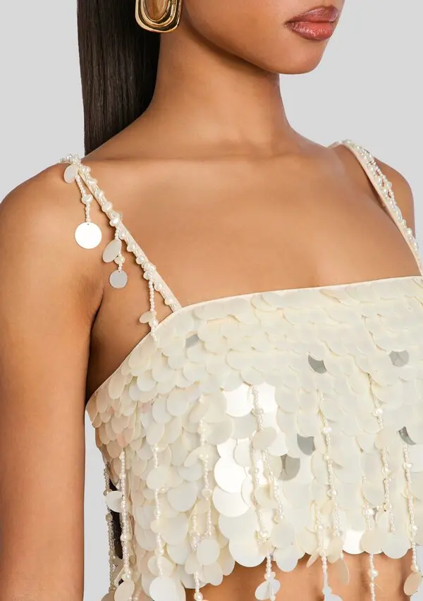 Retrofete Eudora Embellished Top