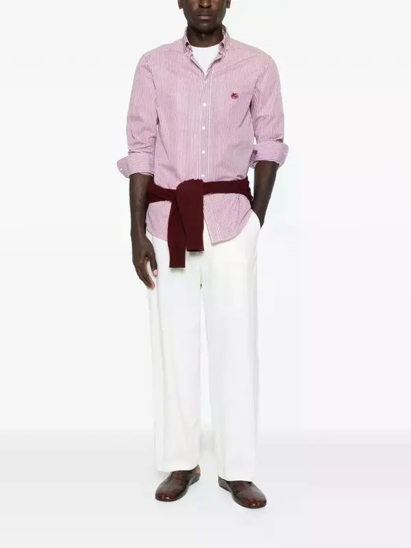 Etro Striped Logo-detail Shirt
