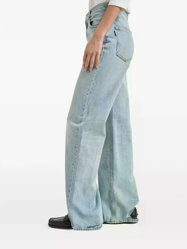 HAIKURE Whiskering-effect Wide Leg Jeans
