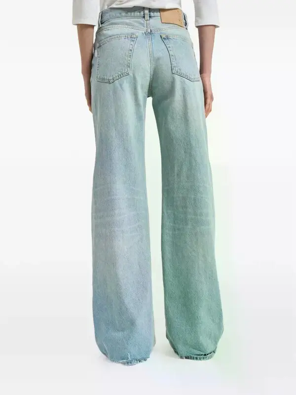 HAIKURE Whiskering-effect Wide Leg Jeans