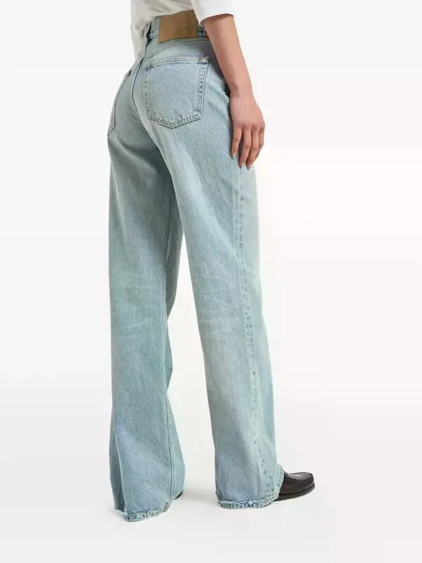 HAIKURE Whiskering-effect Wide Leg Jeans