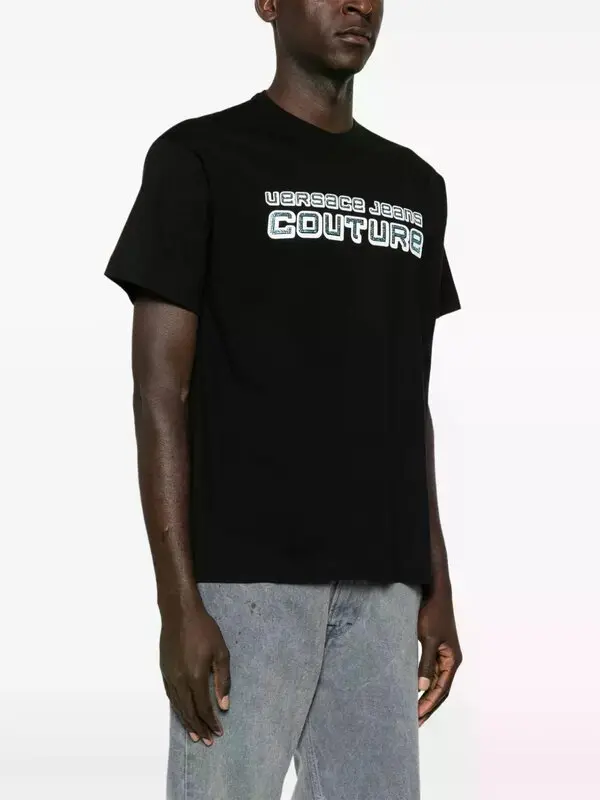 Versace Rhinestone-logo T-shirt